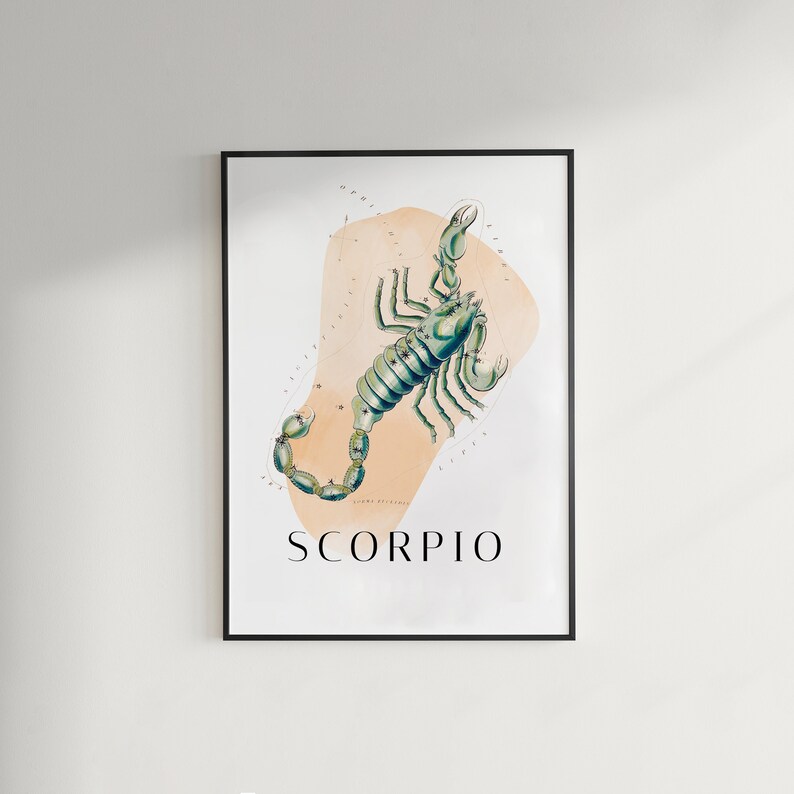 Printable Zodiac Scorpio Minimalist Poster - Etsy