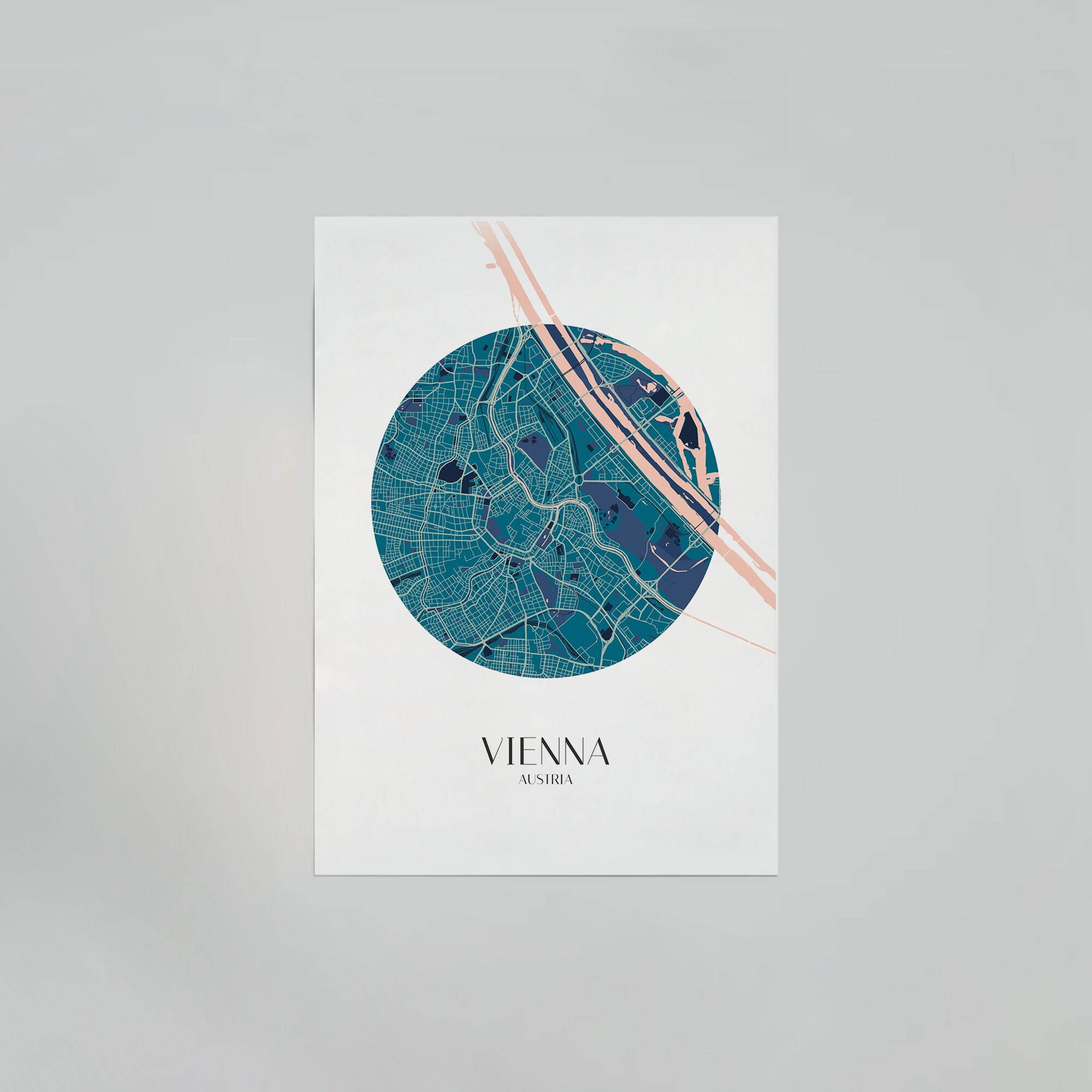 Printable Vienna Circle Map Minimalist Poster - Etsy
