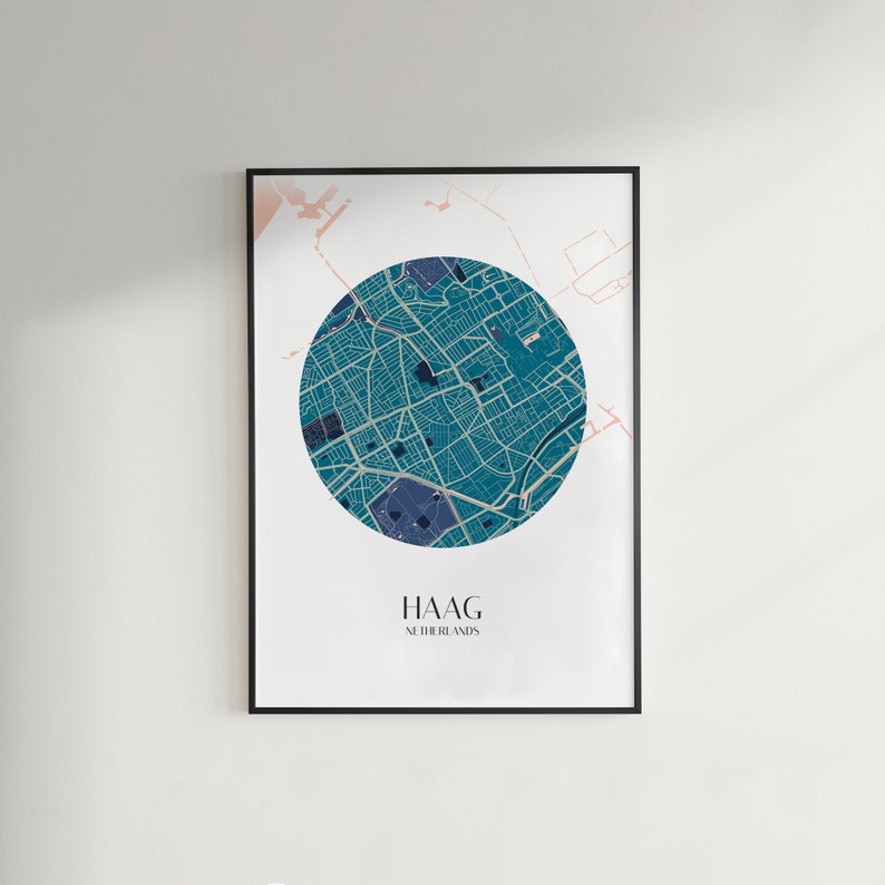Printable Haag Circle Map Minimalist Poster - Etsy