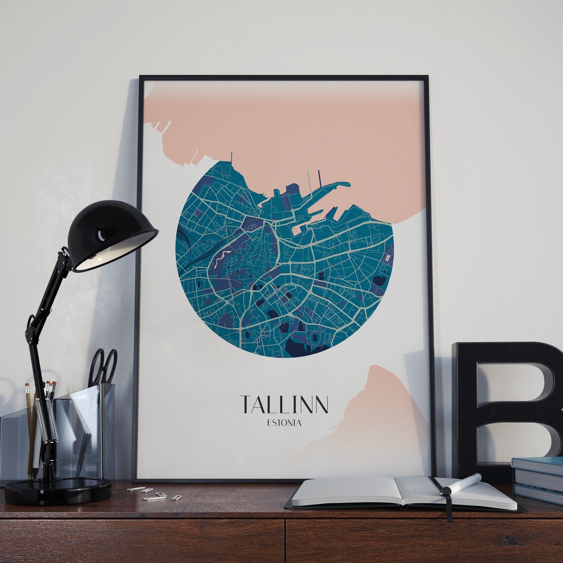 Printable Tallinn Circle Map Minimalist Poster - Etsy