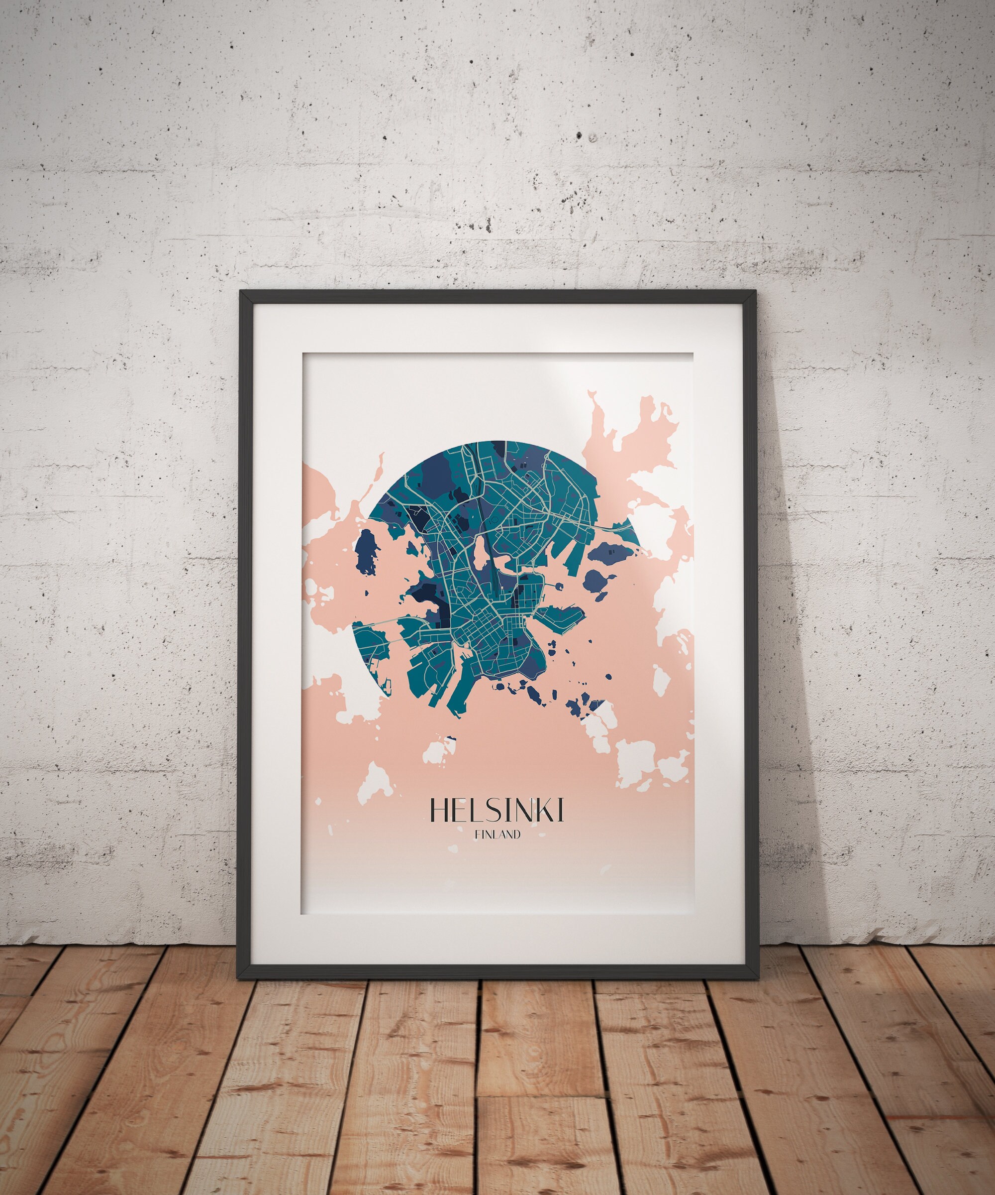 Printable Helsinki Circle Map Minimalist Poster - Etsy
