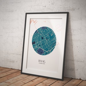 Printable Haag Circle Map Minimalist Poster - Etsy