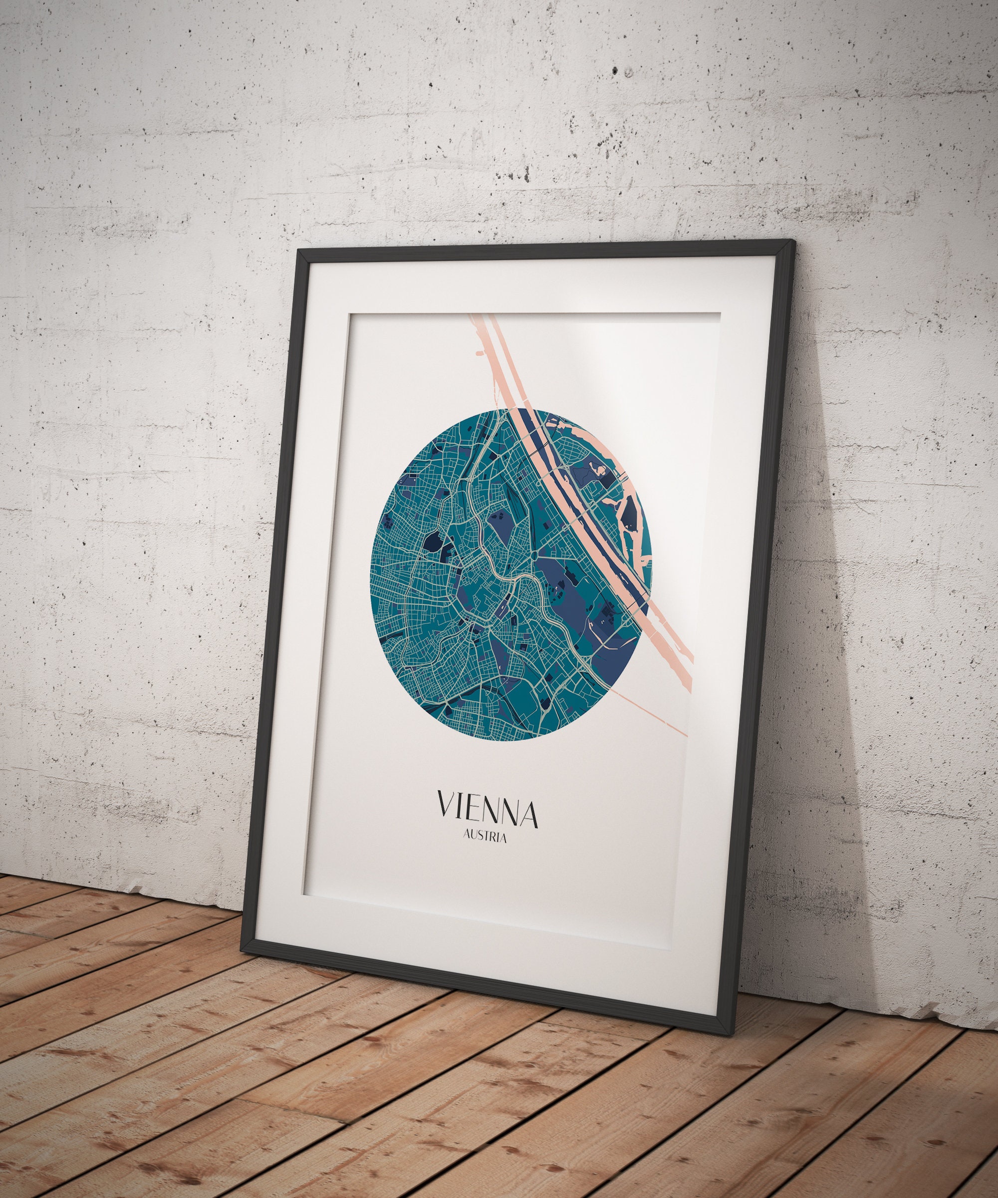 Printable Vienna Circle Map Minimalist Poster - Etsy