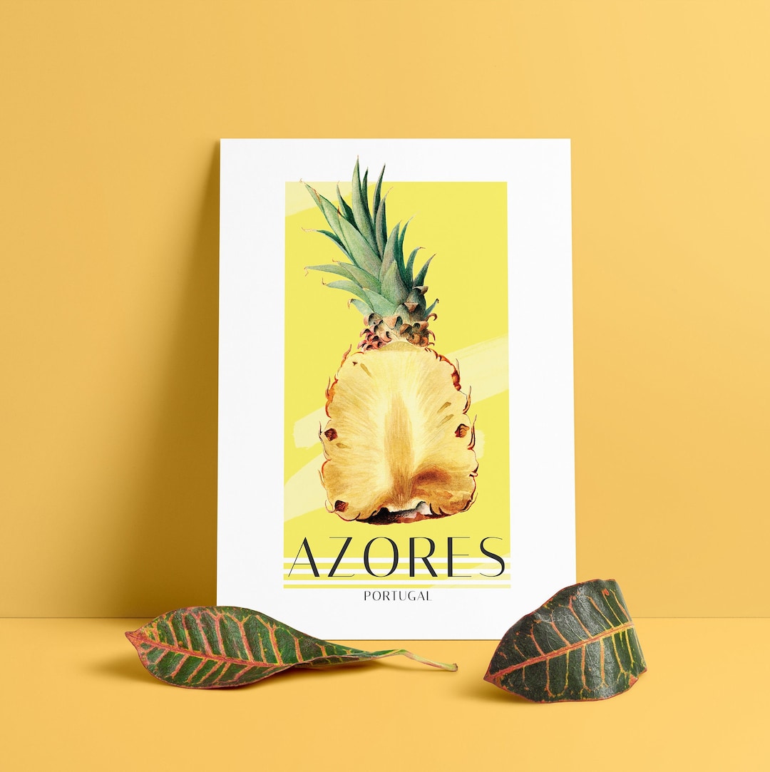 Printable Azores Pineapple Fruits of the World Minimalist Poster - Etsy