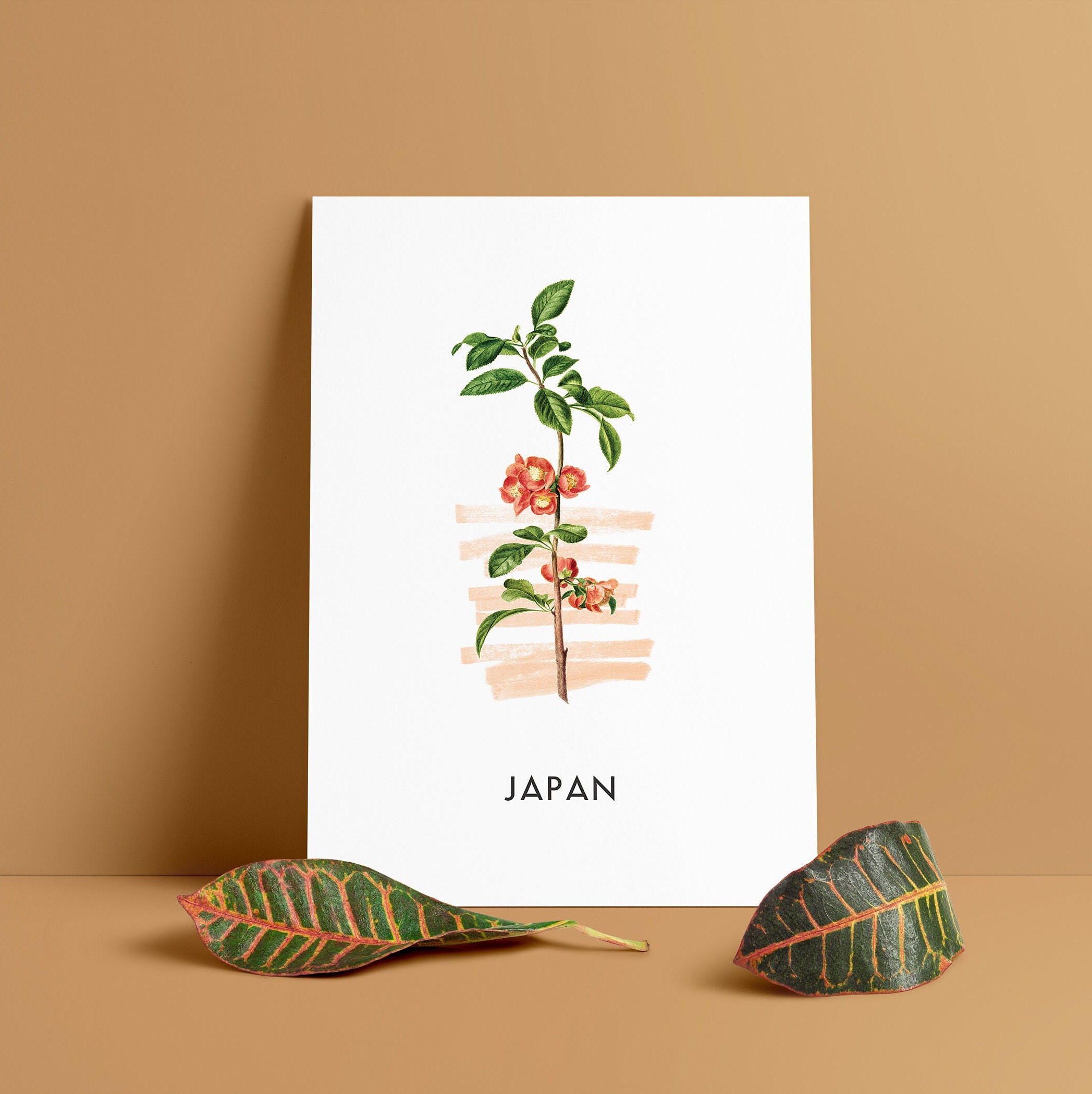 Printable Japan Cherry Blossom Flowers of the World Minimalist Poster ...