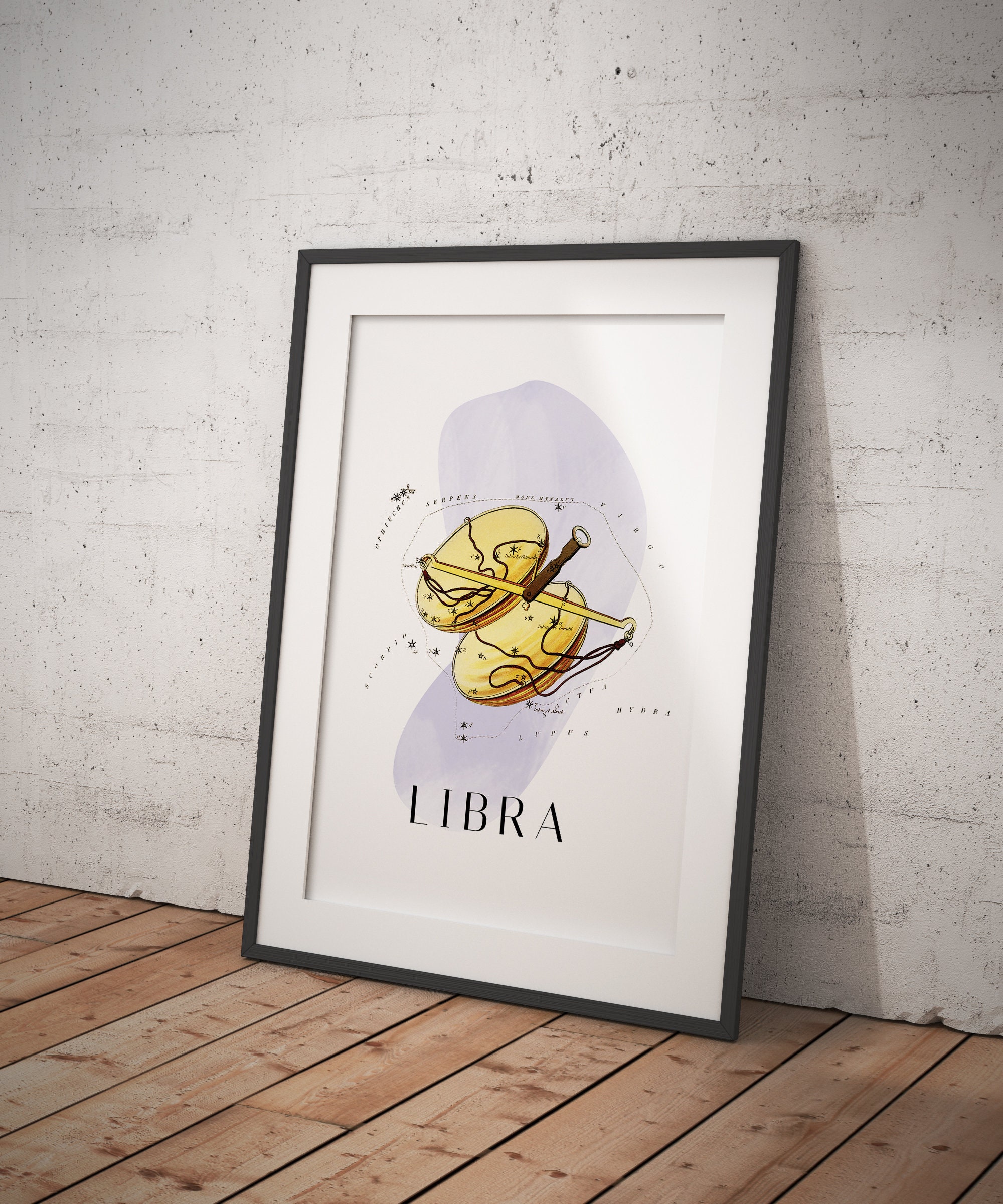 Printable Zodiac Libra Minimalist Poster - Etsy