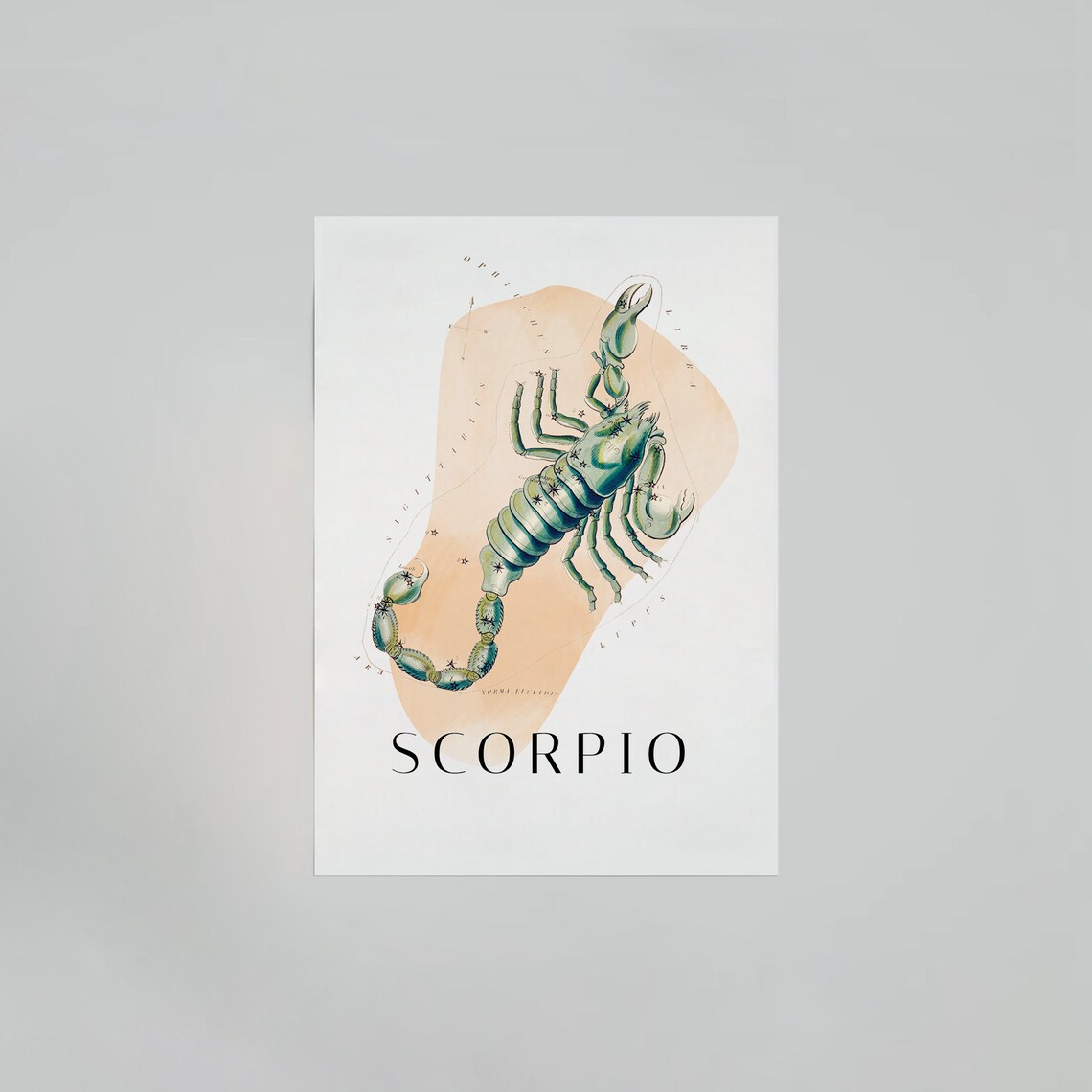 Printable Zodiac Scorpio Minimalist Poster - Etsy