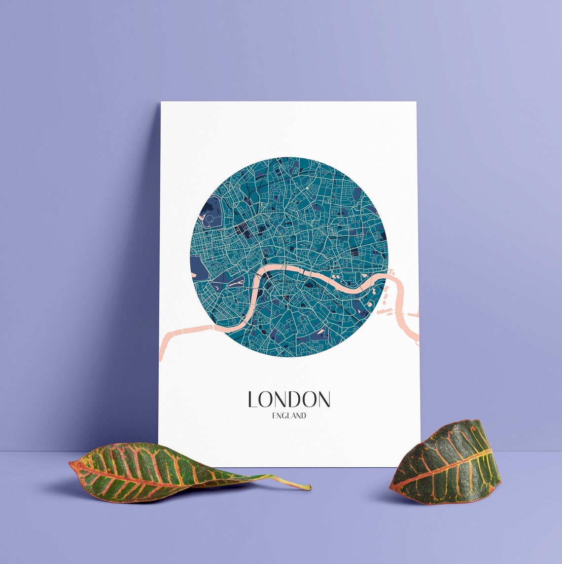 Printable London Circle Map Minimalist Poster - Etsy