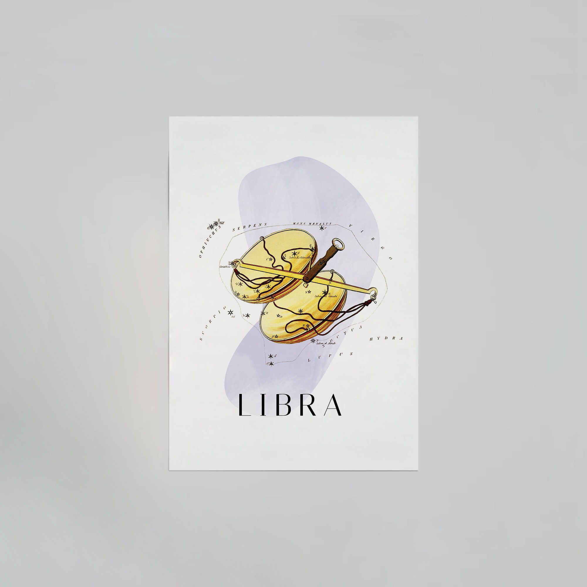 Printable Zodiac Libra Minimalist Poster - Etsy