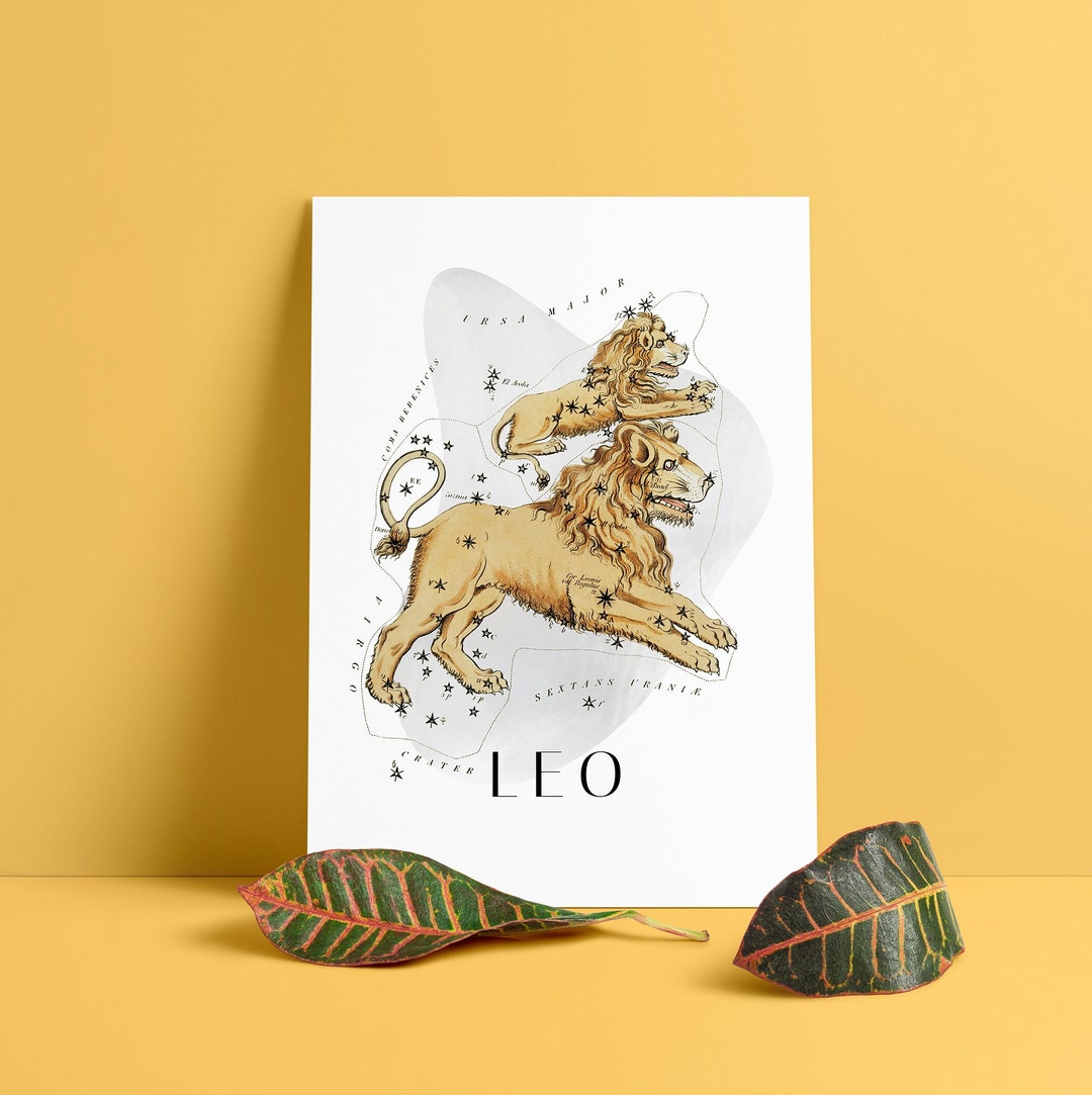 Printable Zodiac Leo Minimalist Poster - Etsy