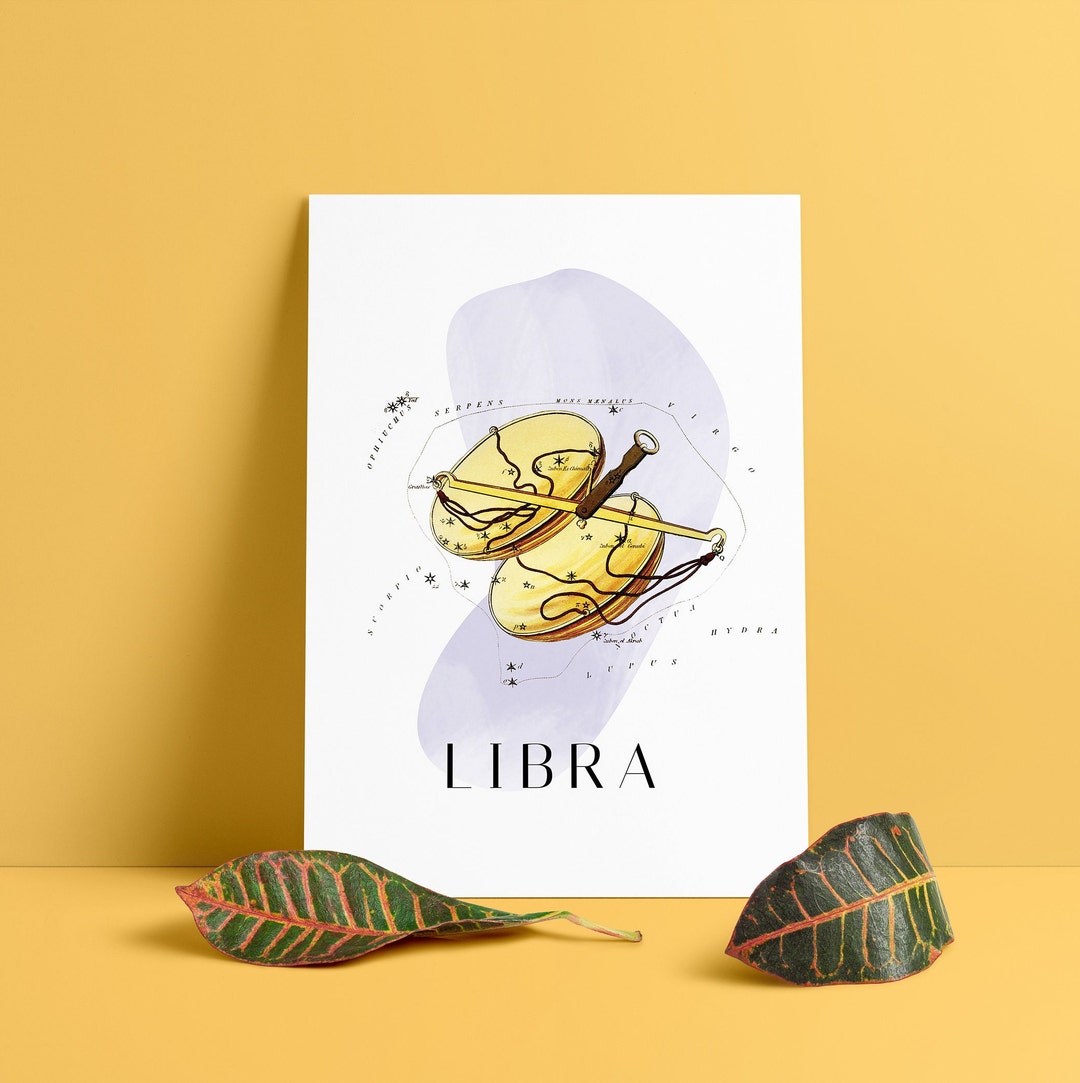 Printable Zodiac Libra Minimalist Poster - Etsy