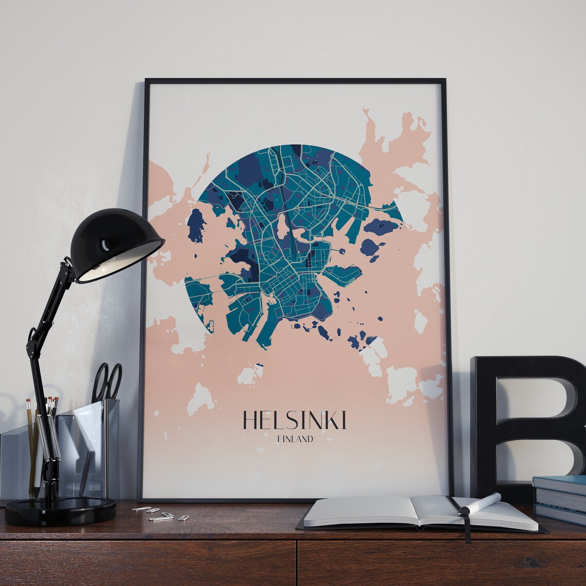 Printable Helsinki Circle Map Minimalist Poster - Etsy