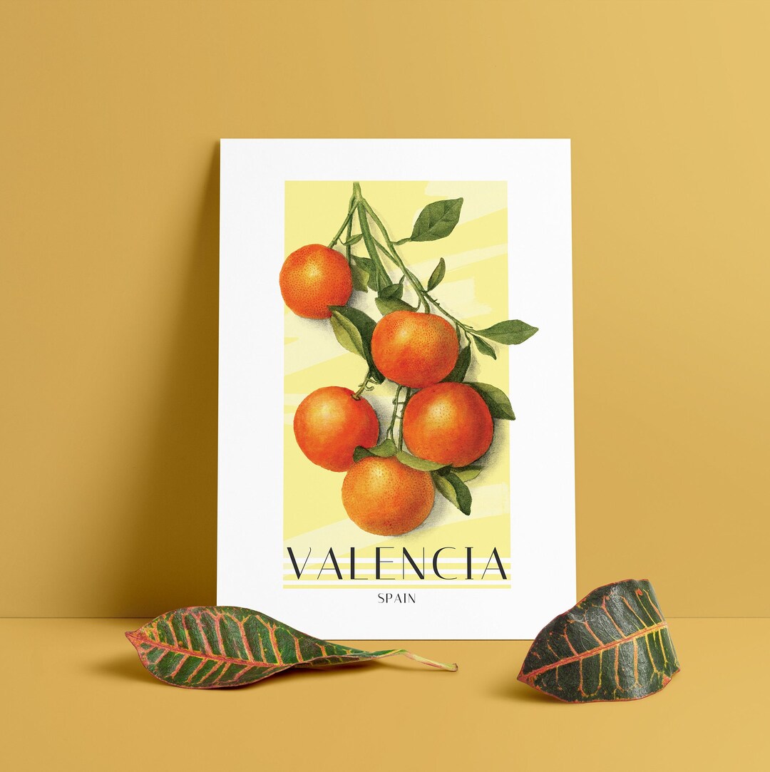 Printable Valencia Oranges Fruits of the World Minimalist Poster - Etsy