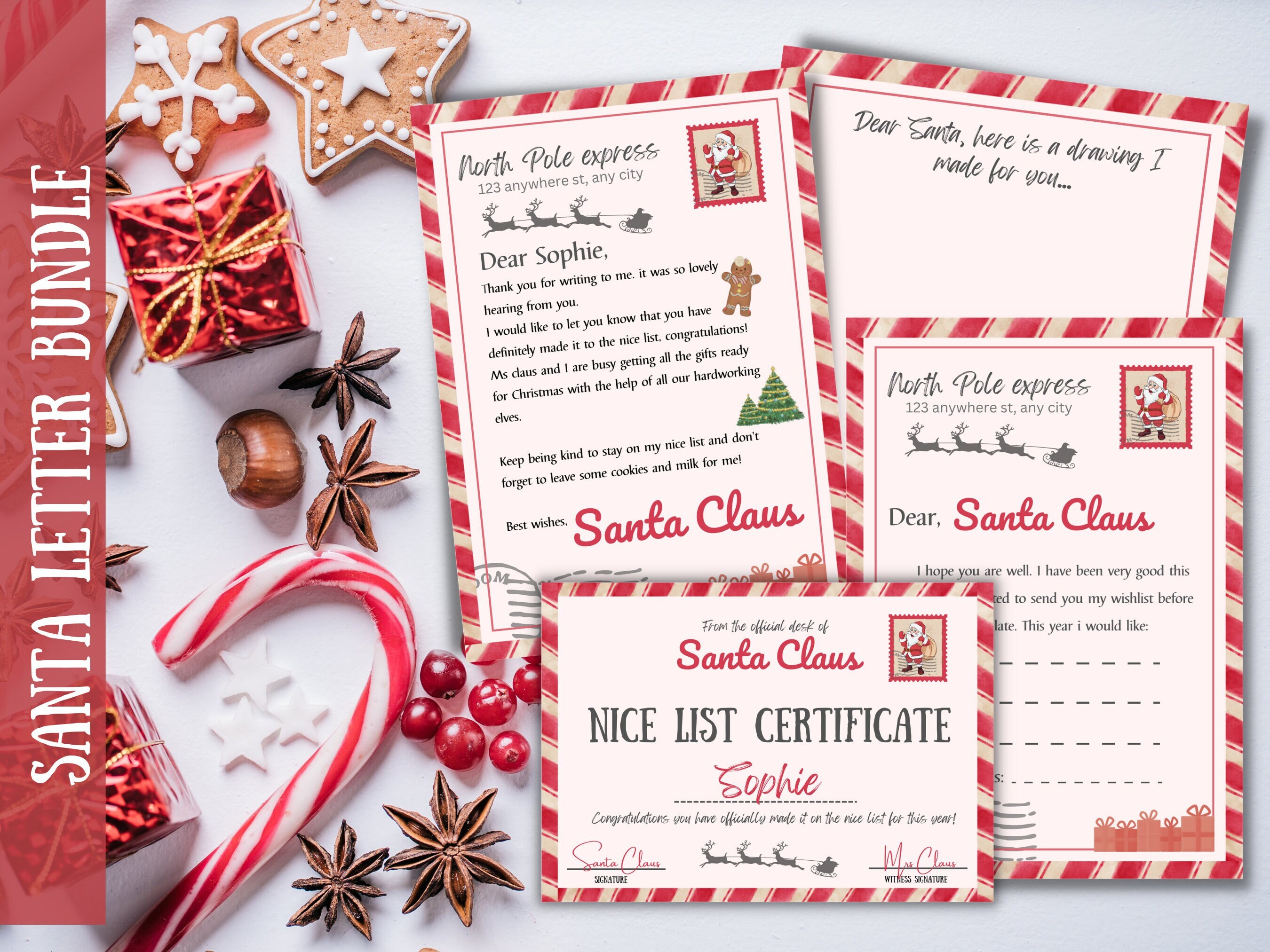 Santa Letter Bundle Letter From Santa Letter to Santa Nice List ...