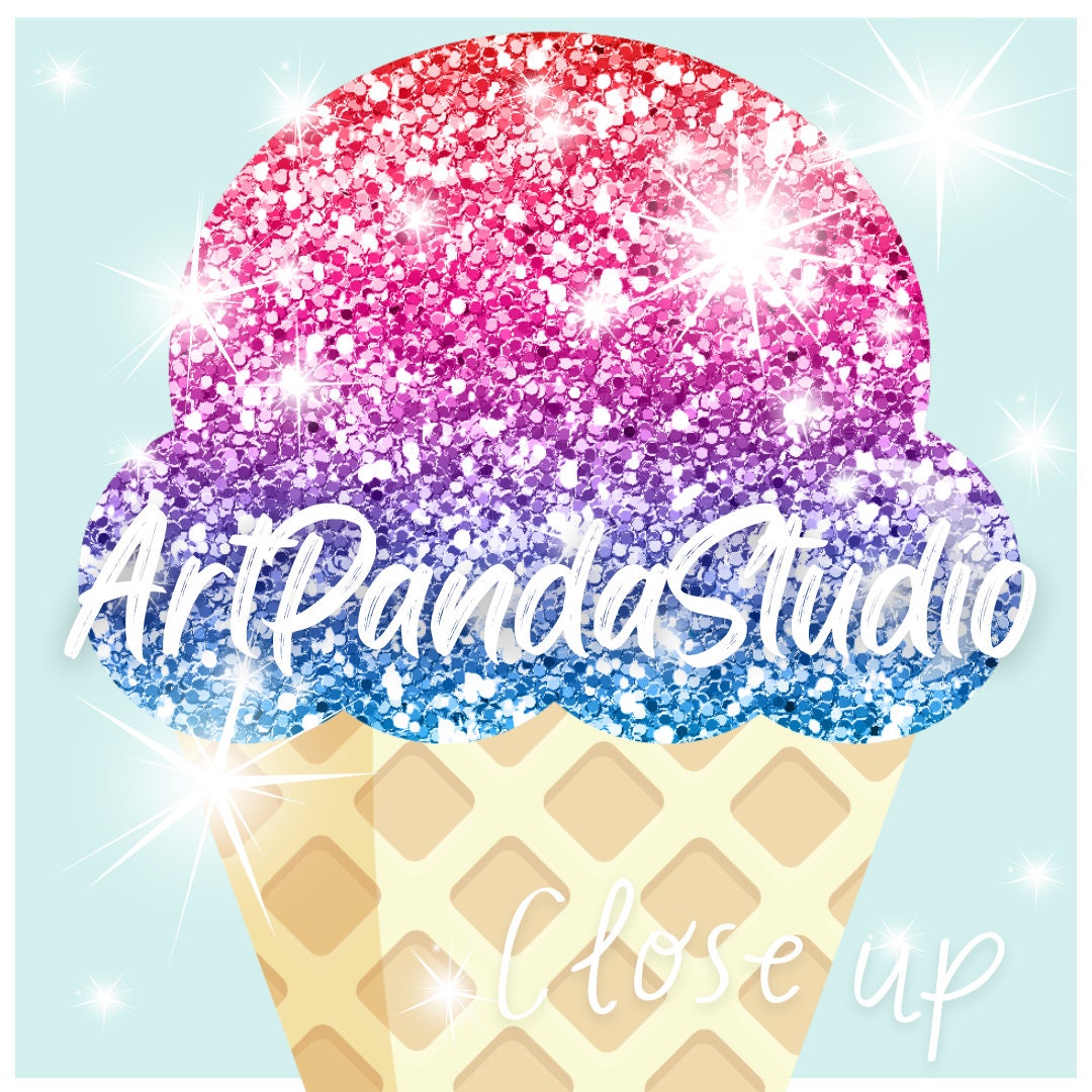 Ice Cream Cones Bundle Sparkle Bundle Digital Download Commercial Use ...