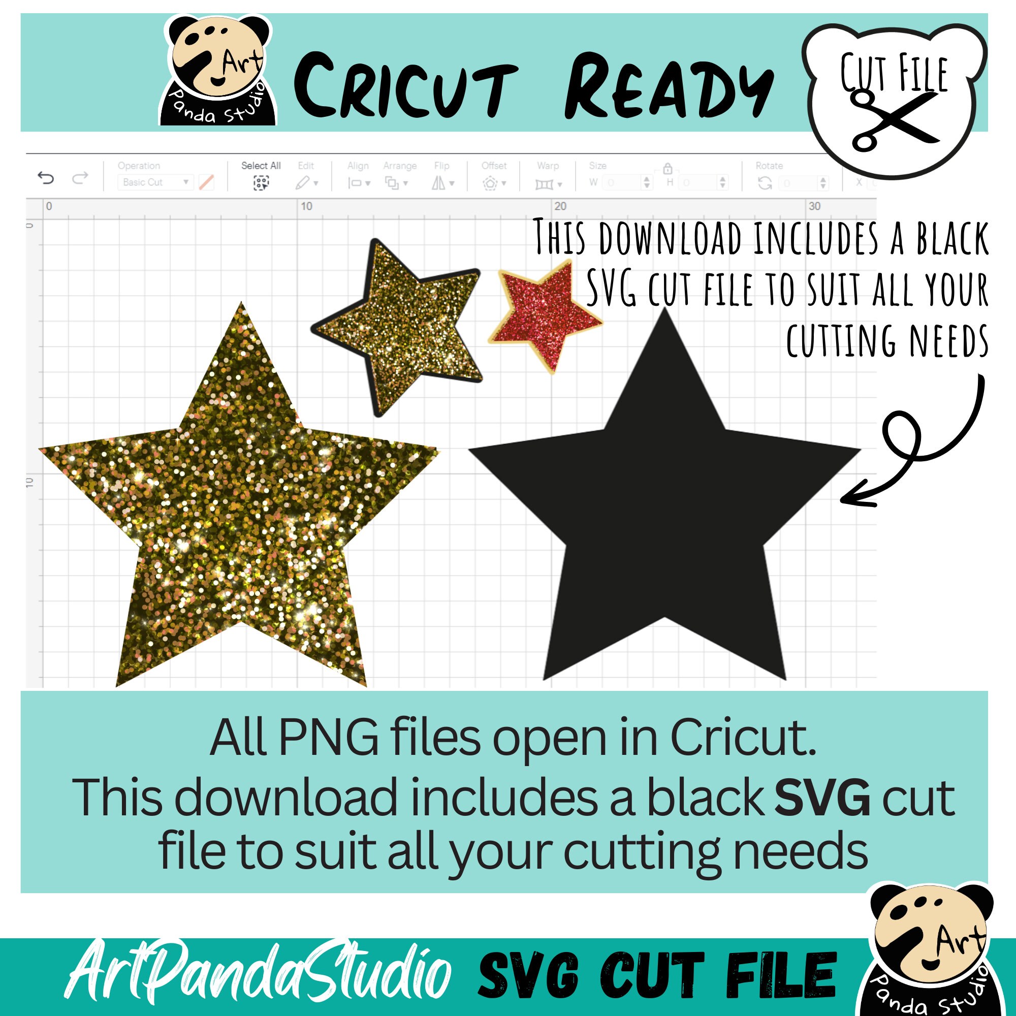 100 Sparkling Glitter Stars Digital PNG | Glitter Clipart Commercial ...