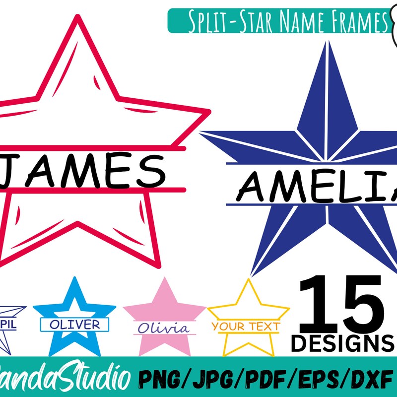 Star Split Monogram - Etsy