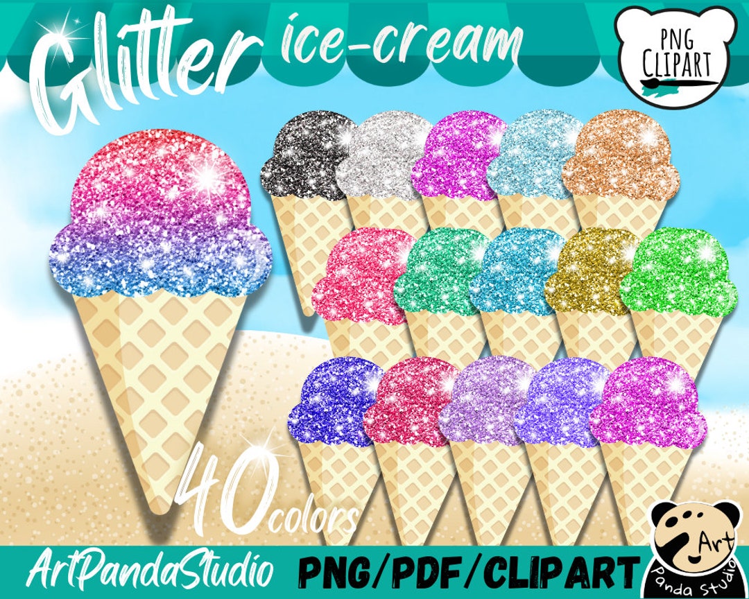 Ice Cream Cones Bundle | Sparkle Bundle | Digital Download| Commercial ...