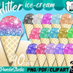 Ice Cream Cones Bundle | Sparkle Bundle | Digital Download| Commercial ...