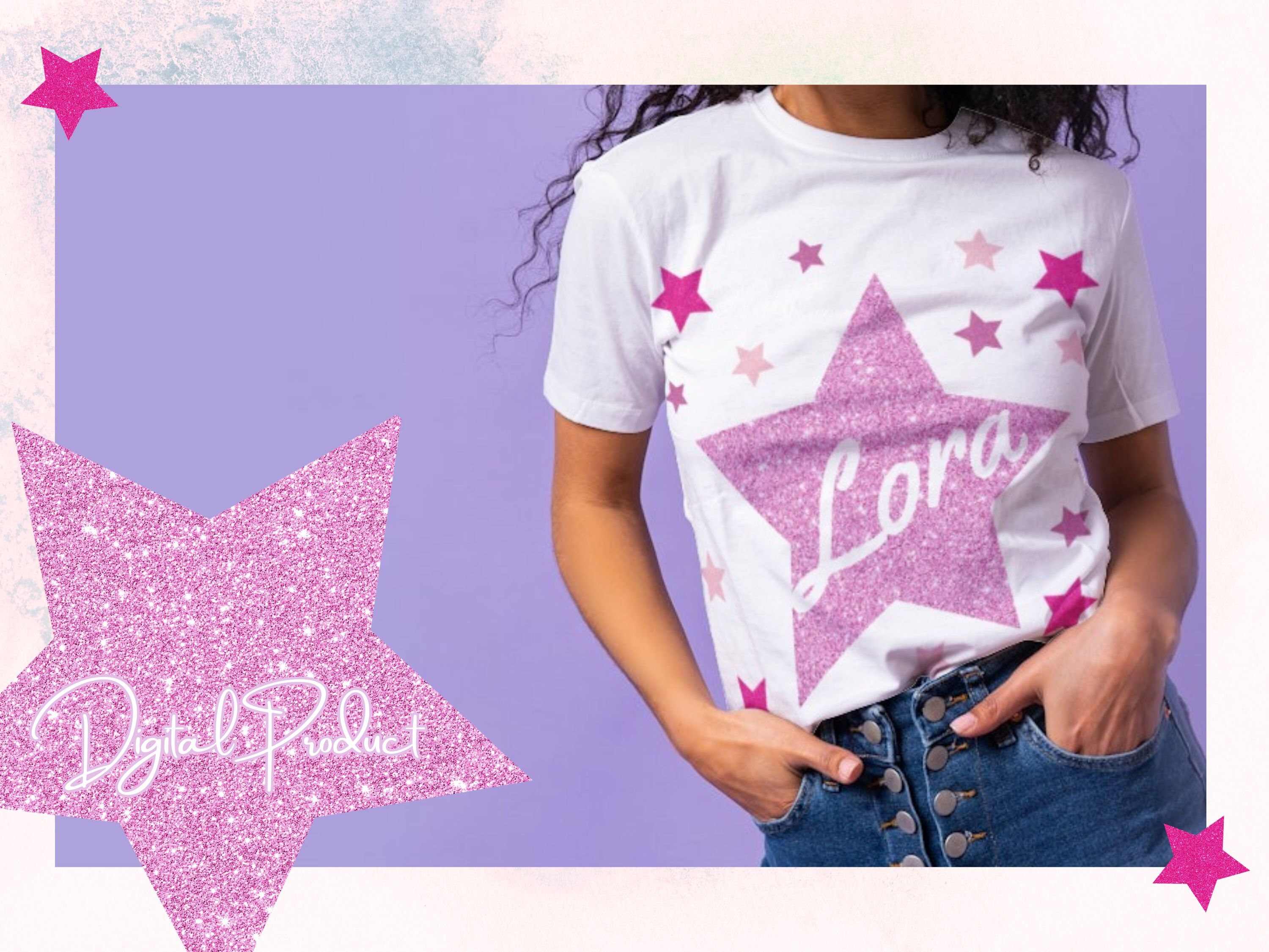 50 Sparkling Fine Glitter Stars Digital PNG | Glitter Clipart ...