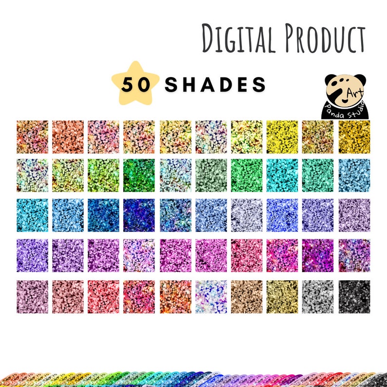 50 Cute Sparkling Glitter Stars Digital PNG | Glitter Clipart ...