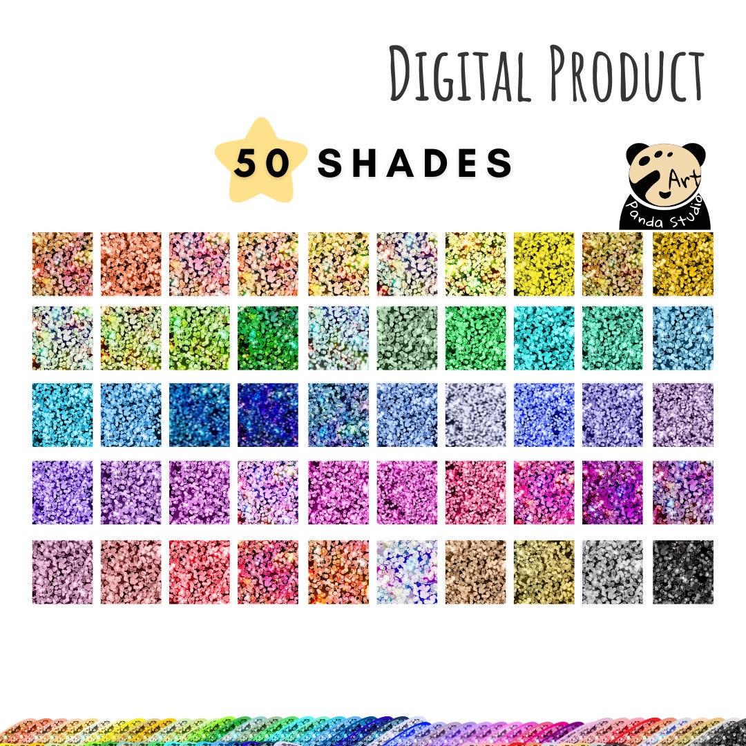 50 Cute Sparkling Glitter Stars Digital PNG | Glitter Clipart ...