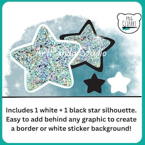 50 Cute Sparkling Glitter Stars Digital PNG | Glitter Clipart ...