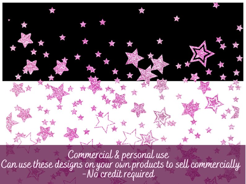 25 Pink Glitter Stars Clipart Bundle - Pink Glitter Star Clipart - Pink ...