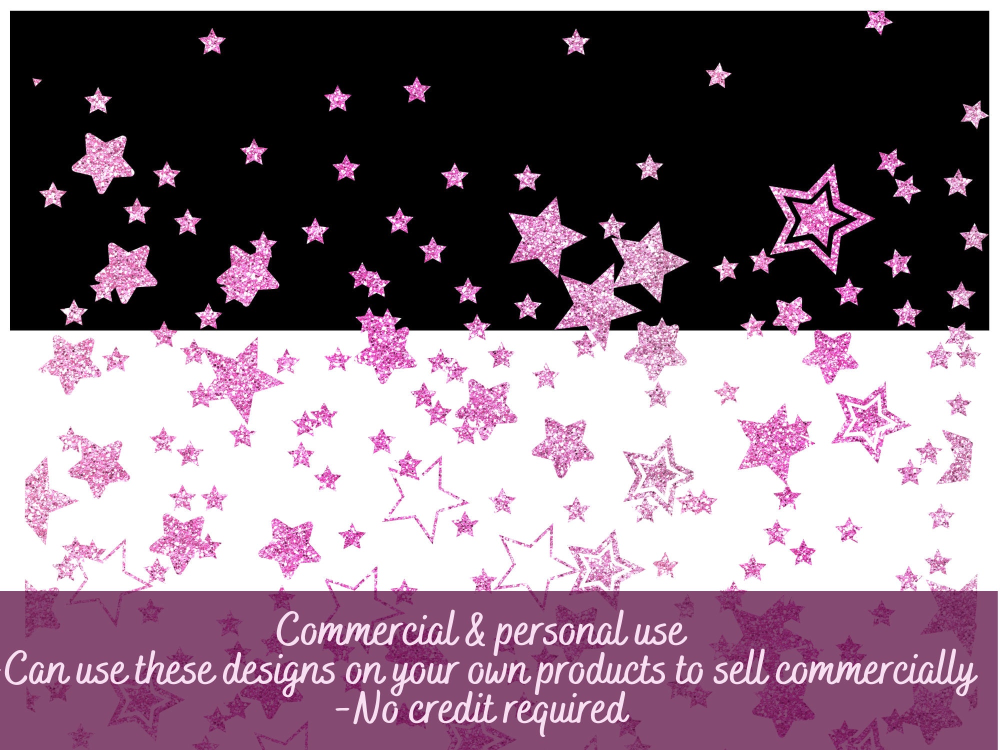25 Pink Glitter Stars Clipart Bundle - Pink Glitter Star Clipart - Pink ...
