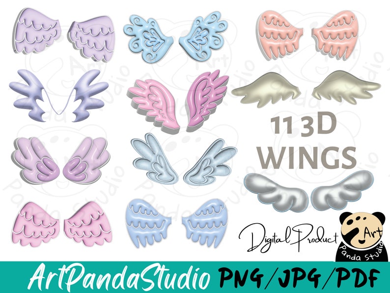11 3D Wings With Texture, Angel Wings, Fairy Wings, Wings Png ...