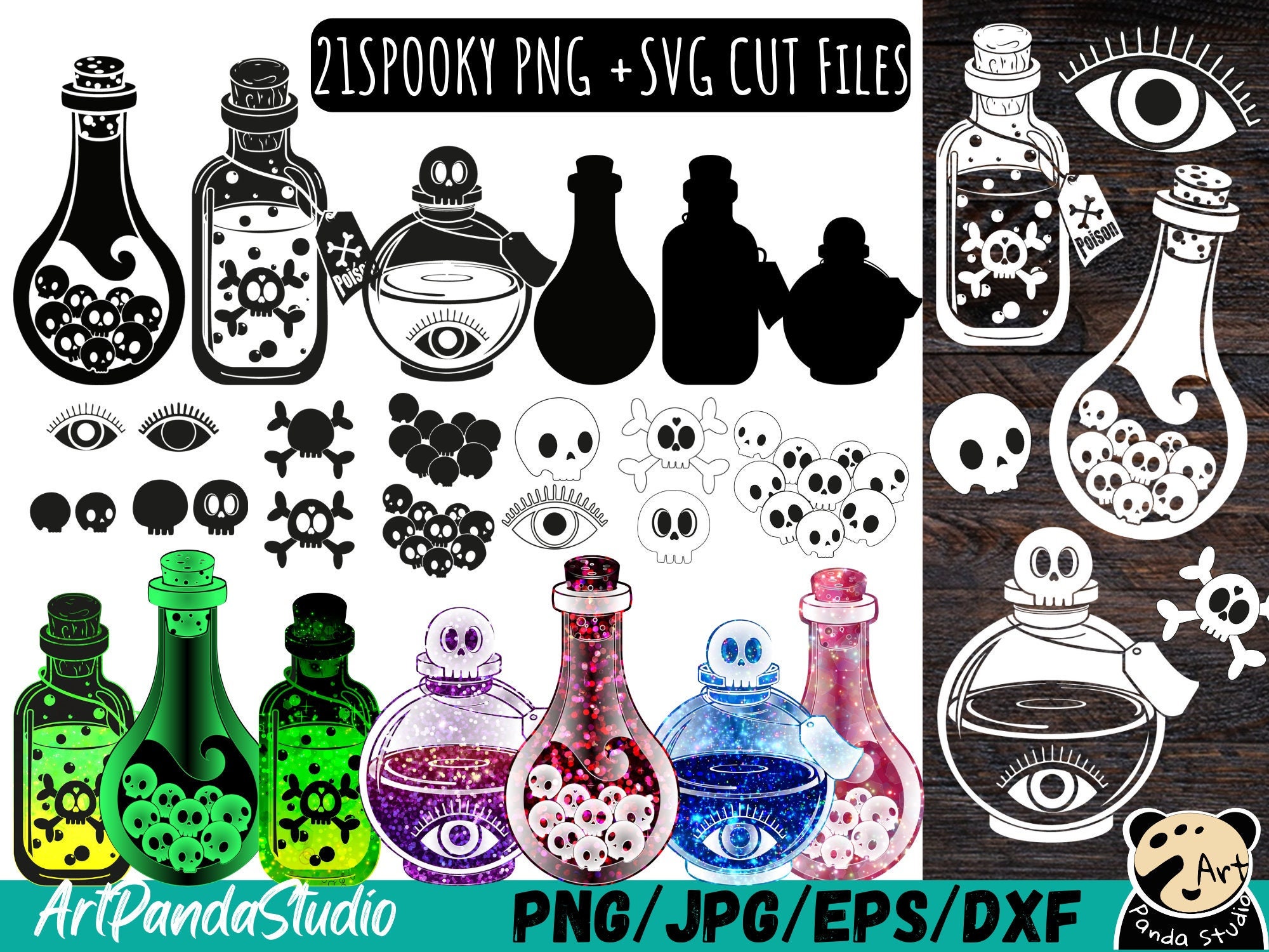 28 Skull Potions SVG Bundle Magic Potion Bottles SVG - Etsy