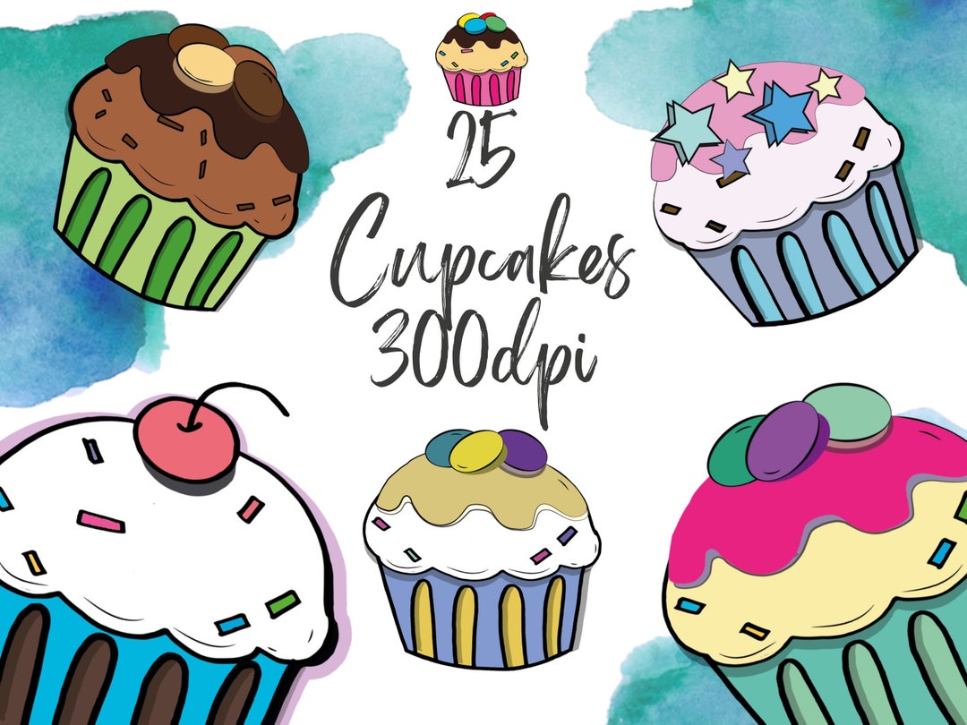 Cupcake Clipart - Set of 25 | Png/vector Bundle |commercial Use ...
