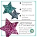 100 Sparkling Glitter Stars Digital PNG | Glitter Clipart Commercial ...