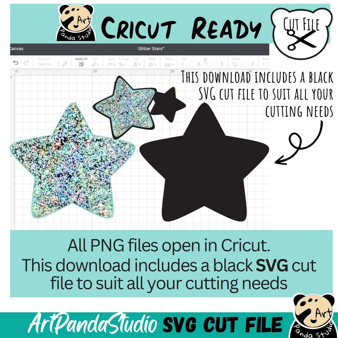 50 Cute Sparkling Glitter Stars Digital PNG | Glitter Clipart ...