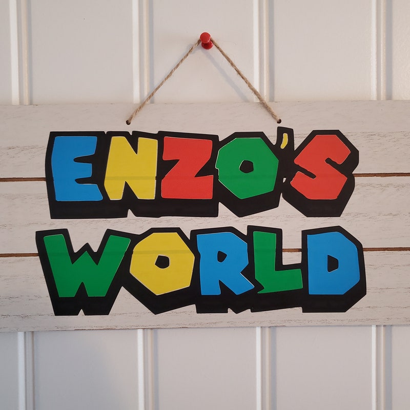 Super Mario Door Sign Svg - Etsy