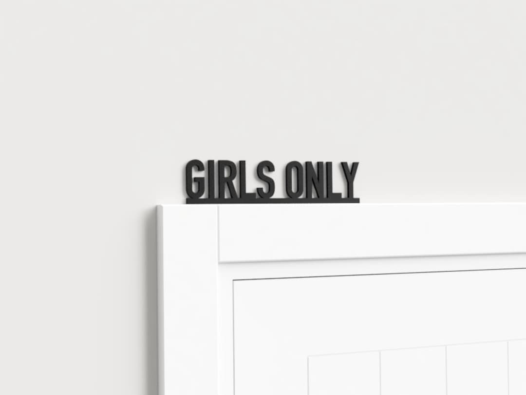 GIRLS ONLY Over Door Sign - Etsy