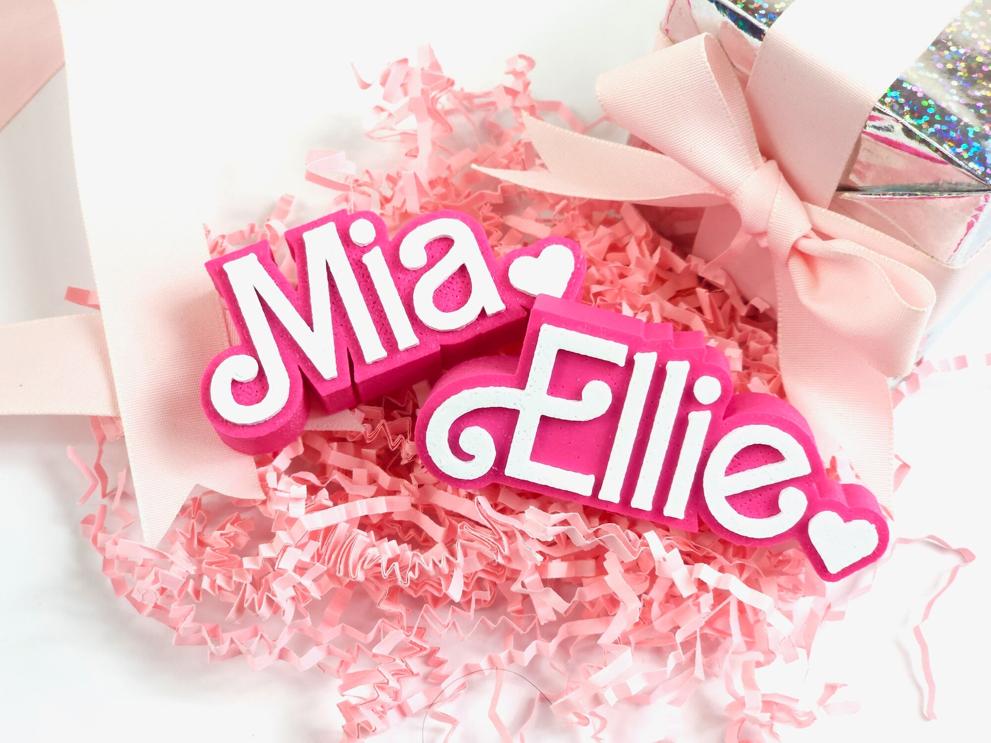 Custom Pink Doll Name Sign Personalized Fantasy Room Decor Kids Fashion ...