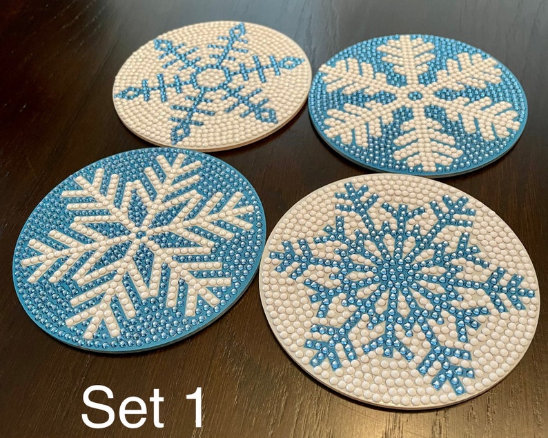 Snowflake Coasters - Etsy