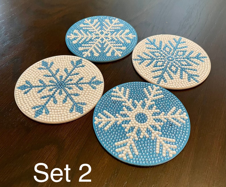 Snowflake Coasters - Etsy