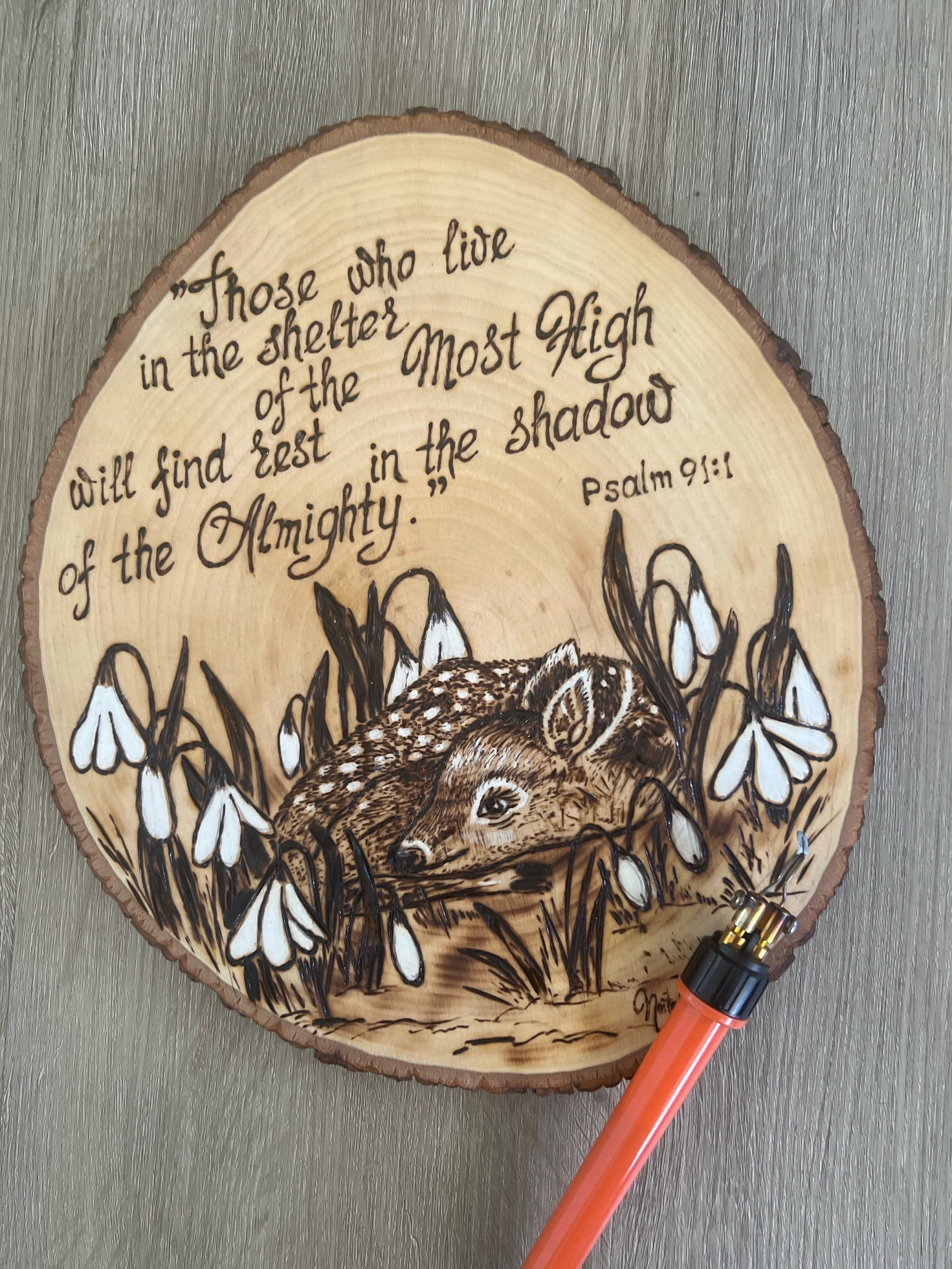Wood Burning Art, Pyrography Art, Bible Verse Art, Psalm 91:1, Rustic ...