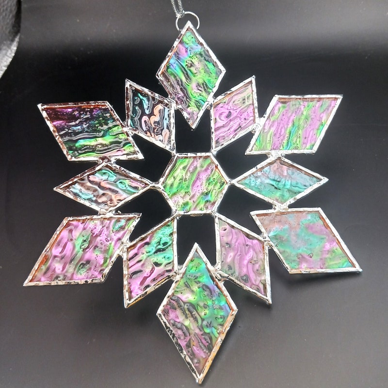 Snowflake Suncatcher - Etsy