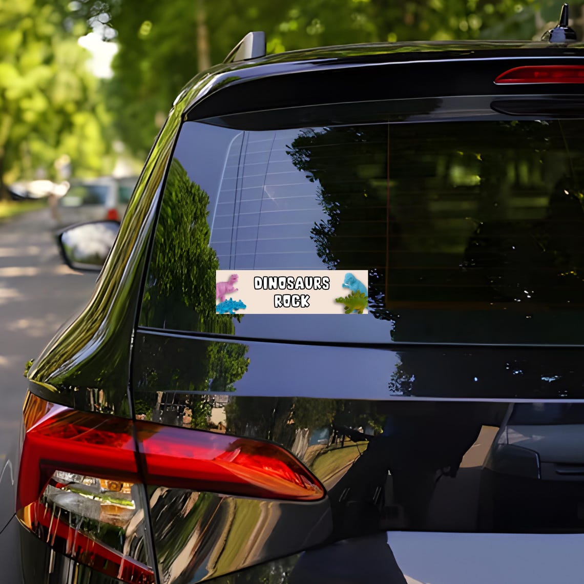 Dinosaurs Rock Bumper Sticker, Funny Bumper Sticker, Silly Genz Z Meme ...