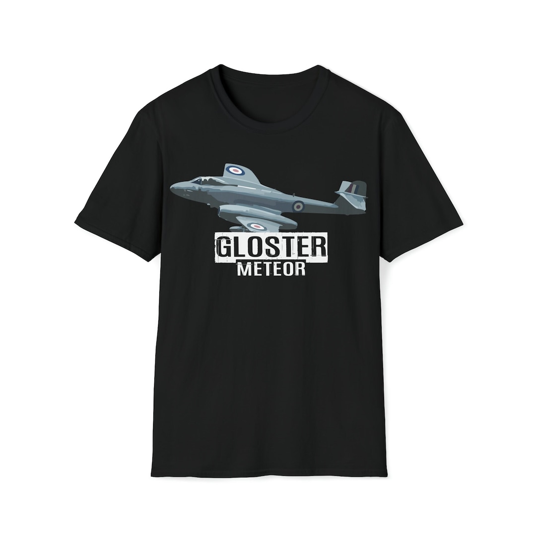 Gloster Meteor T-shirt, RAF Meteor Fighter Plane T-shirt, World War 2 T-shirt, Fighter Aircraft ...
