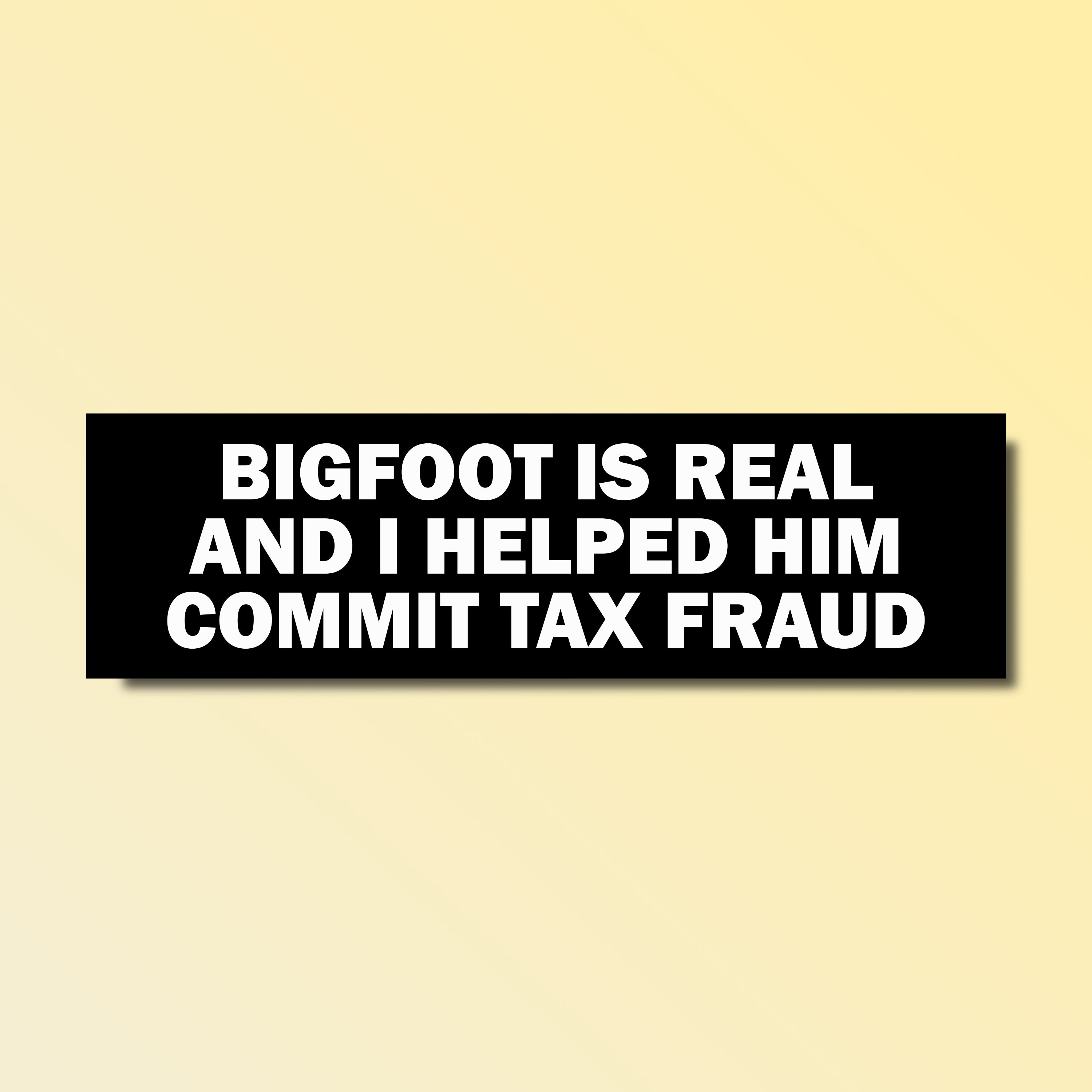 Bigfoot Bumper Sticker, Funny Bumper Sticker, Silly Genz Z Meme Sticker ...