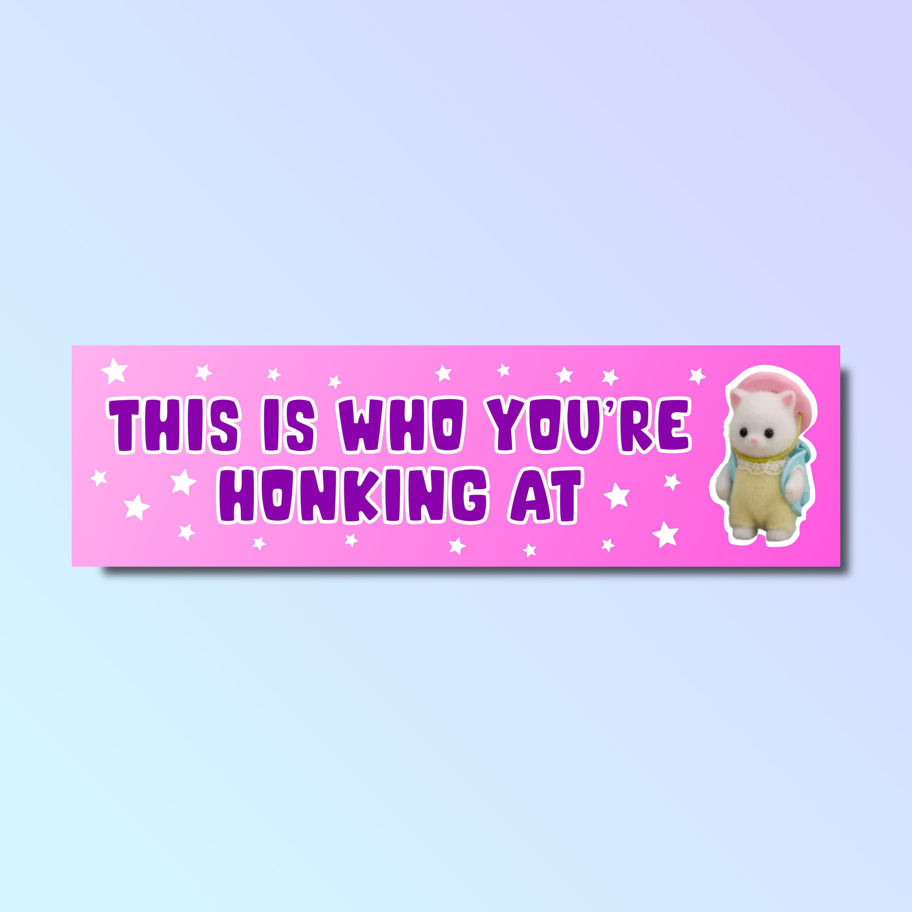 This is Who You're Honking at Bumper Sticker, Silly Genz Z Meme Sticker ...