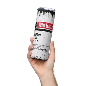 Ford MOTORCRAFT Oil Filter FL-1-A Style Tumbler Mug 20 OZ - Etsy