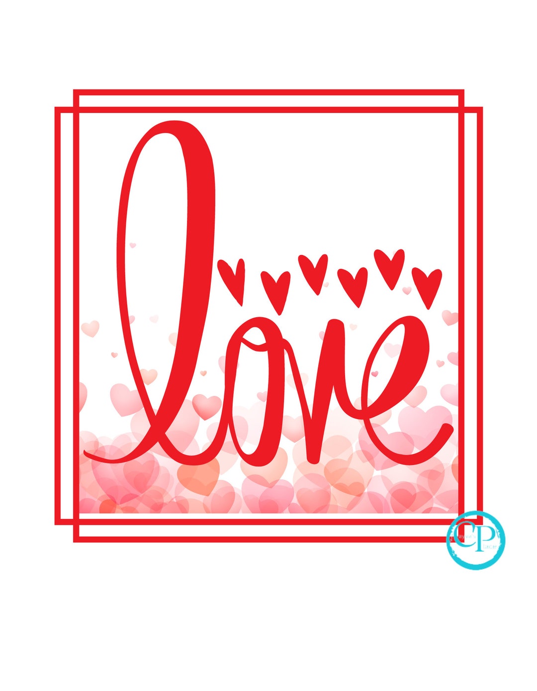 Love & Hearts Digital Design, Png File, Svg File, and Jpg File ...