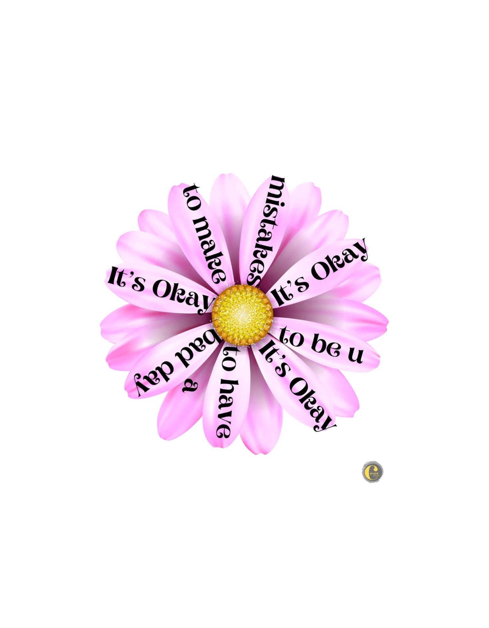 It's Okay Pink Daisy Digital Design, Png File, Svg File, and Jpg File ...