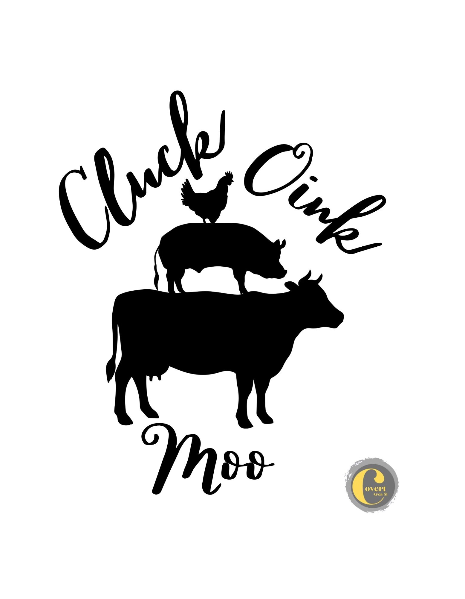 Cluck, Oink Moo Animal's, Designed, Png File, Jpg File & Svg ...