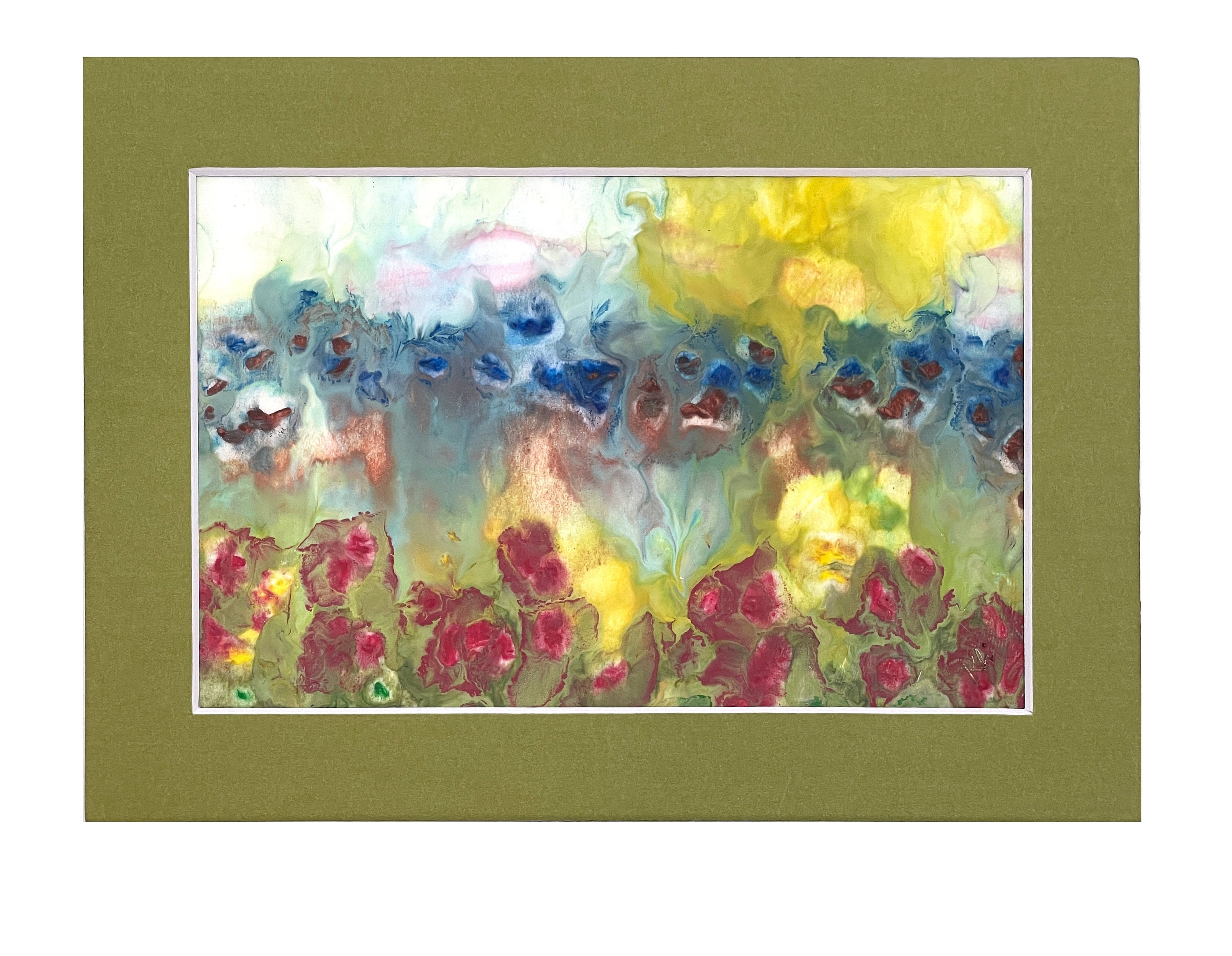 Original Encaustic Painting, One-of-a-kind Monotype Encaustic Wax on ...